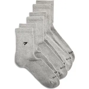 ARVIN GOODS 3-pack Quarter Crew Socks - Grey