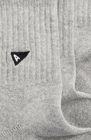 ARVIN GOODS 3-pack Quarter Crew Socks - Grey