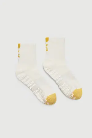 FRAISE Dipped Crew Grip Socks - Custard