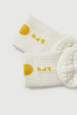FRAISE Dipped Crew Grip Socks - Custard