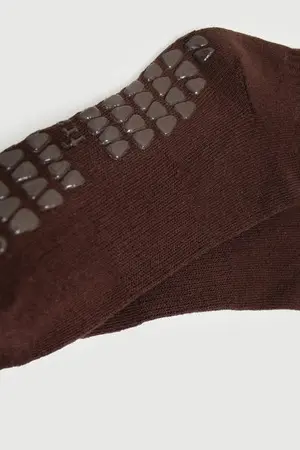 FRAISE Crew Grip Socks - Espresso