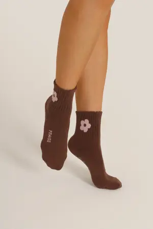 FRAISE Petal Quarter Crew Grip Socks