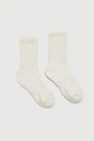 FRAISE Pilates Slouch Grip Socks - Ivory