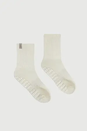 FRAISE Classic Crew Grip Socks - Vanille