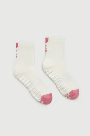 FRAISE Dipped Crew Grip Socks - Paloma