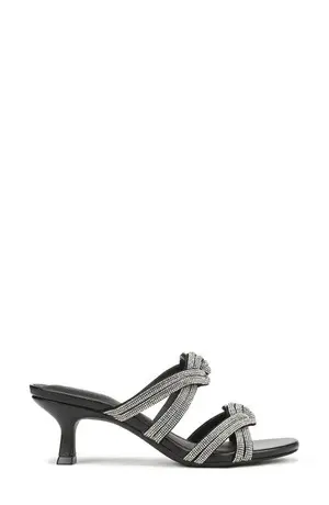 LIFESTRIDE Crystal Embellished Slide Sandals - Black