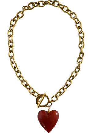 SCCOLLECTION Amore Heart Pendant Necklace - Cuore Red