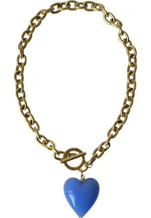 SCCOLLECTION Amore Heart Pendant Necklace - Periwinkle Blue