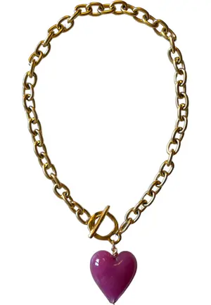 SCCOLLECTION Amore Heart Pendant Necklace - Rosewood