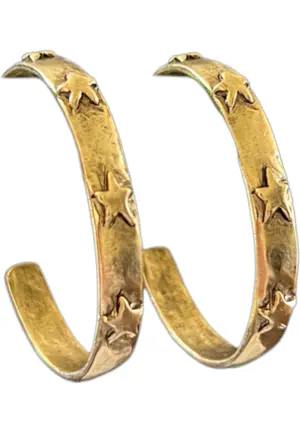 SCCOLLECTION Levi Star Hoop Earrings - Gold