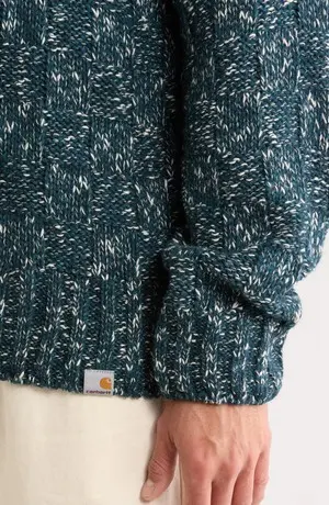 Carhartt Work In Progress Kyloe Crewneck Sweater - Deep Lagoon Heather