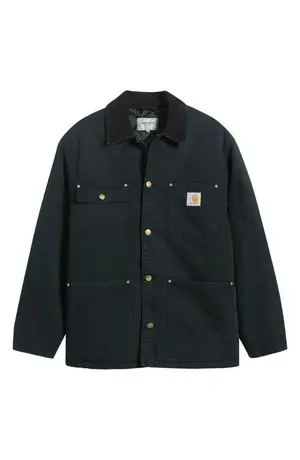Carhartt Work In Progress Organic Cotton Canvas Chore Coat - Black/black