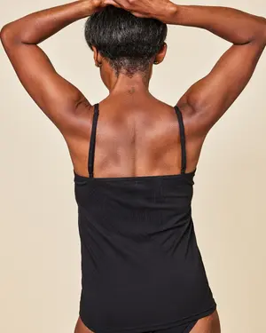 MEADOW Luna Lace Cotton Cami - Black