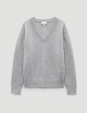 HUSH Scarlett Cashmere V-neck Sweater
