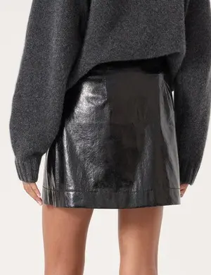 HUSH Mini Crackle Patent Skirt