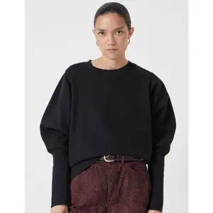 HUSH Puff Sleeve Sweatshirt - Black