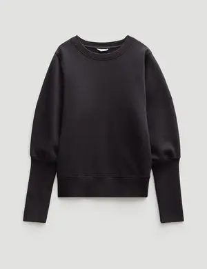 HUSH Puff Sleeve Sweatshirt - Black