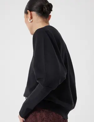 HUSH Puff Sleeve Sweatshirt - Black