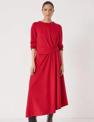 HUSH Asymmetric Hem Jersey Dress