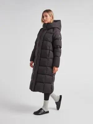 JACK1T Ultra Long Puffer Down Coat - Black/stone