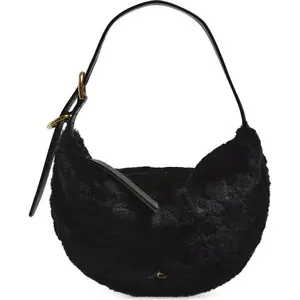 Rag & Bone Mercer Small Shearling Hobo - Black