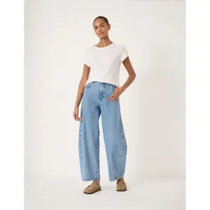 HUSH Bree Horseshoe Barrel Leg Jeans - Classic Blue