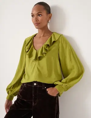 HUSH Air Flow Ruffle Blouse