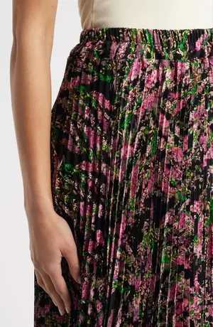 NIKKI LUND Luca Pleated Midi Skirt - Pink