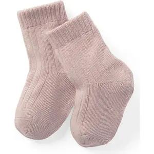 NUDA Cotton Blend Crew Socks - Dusty Mauve