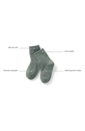 NUDA Cotton Blend Crew Socks - Dusty Mauve