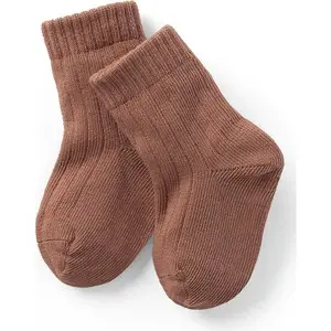 NUDA Cotton Blend Crew Socks - Sienna