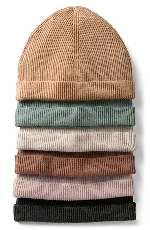 NUDA Cotton Ribbed Beanie - Shadow