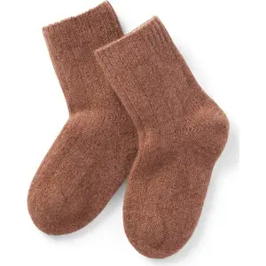 NUDA Cashmere Blend Crew Socks - Sienna