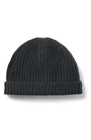 NUDA Cashmere Ribbed Beanie Shadow