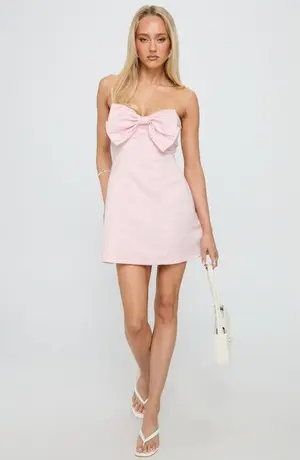 Princess Polly Genevie Bow Strapless Minidress