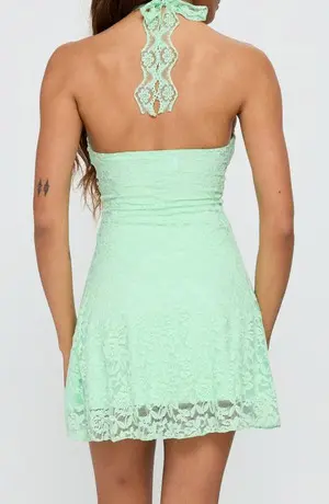 Princess Polly Floral Lace Halter Minidress