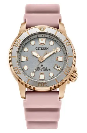 Citizen Promaster Sea Polyurethane Strap Watch - Pink