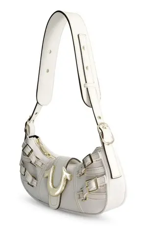 True Religion Multi-strap Denim Shoulder Bag - White