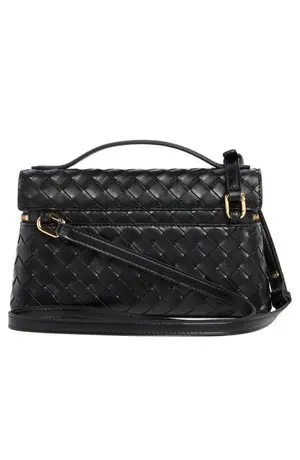 Jw Pei Woven Faux Leather Top Handle Crossbody Bag