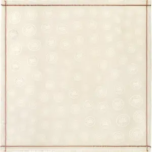 Longchamp Medallion Square Scarf - Ivory