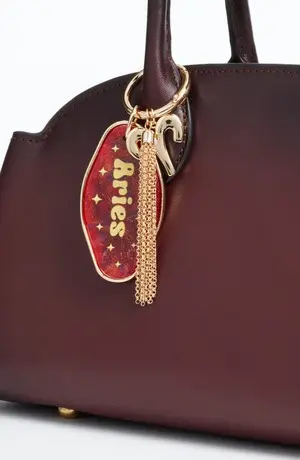 Chelsea28 Horoscope Bag Charm - Aries- Gold Multi