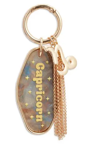 Chelsea28 Horoscope Bag Charm Capricorn- Gold Multi
