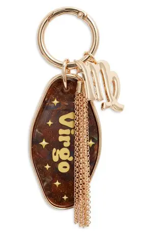 Chelsea28 Horoscope Bag Charm Virgo- Gold Multi