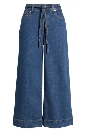 Anne Klein Wide-leg Drawstring Jeans