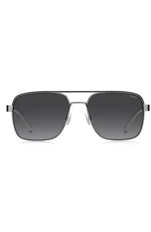 BOSS 57mm Square Sunglasses - Matte Ruthenium/dark Grey Sf