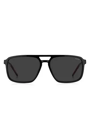 BOSS 58mm Navigator Sunglasses - Black/grey