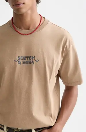 Scotch & Soda Oversize Logo Cotton Graphic T-shirt