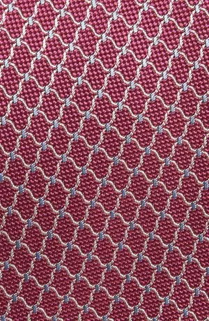 David Donahue Silk Jacquard Neck Tie - Berry