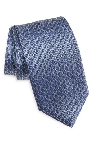 David Donahue Jacquard Silk Necktie - Sky
