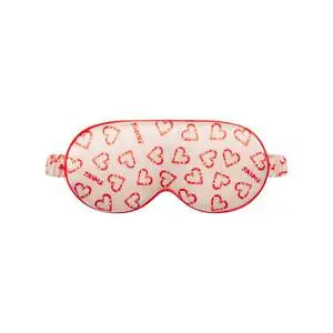 SKIMS Slip X Pure Silk Contour Sleep Mask - Cherry Blossom Candy Heart Print